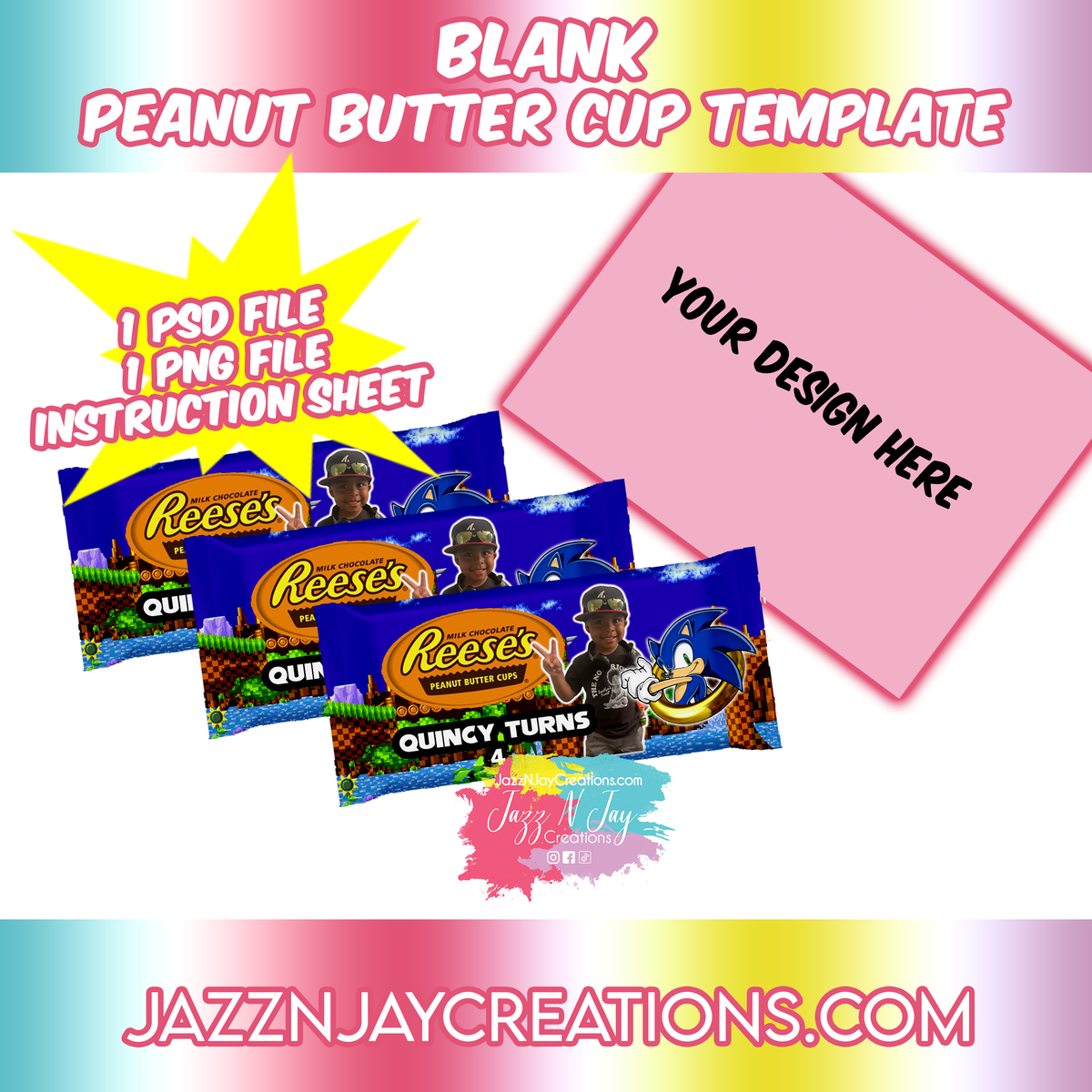 Blank Peanut Butter Cup Template – Jazz N Jay Creations