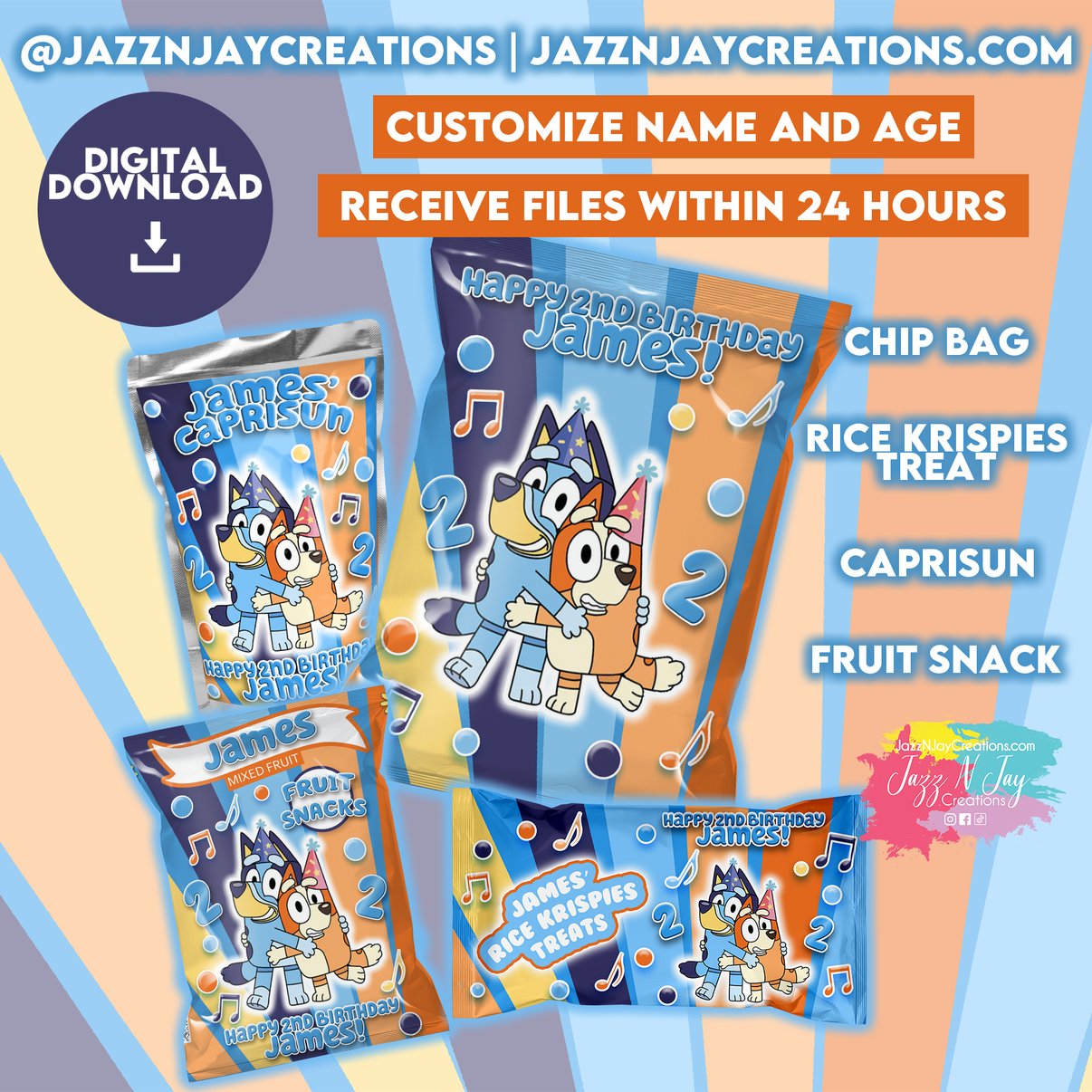 Bluey Party Bundle Boy - Digital Download – Jazz N Jay Creations