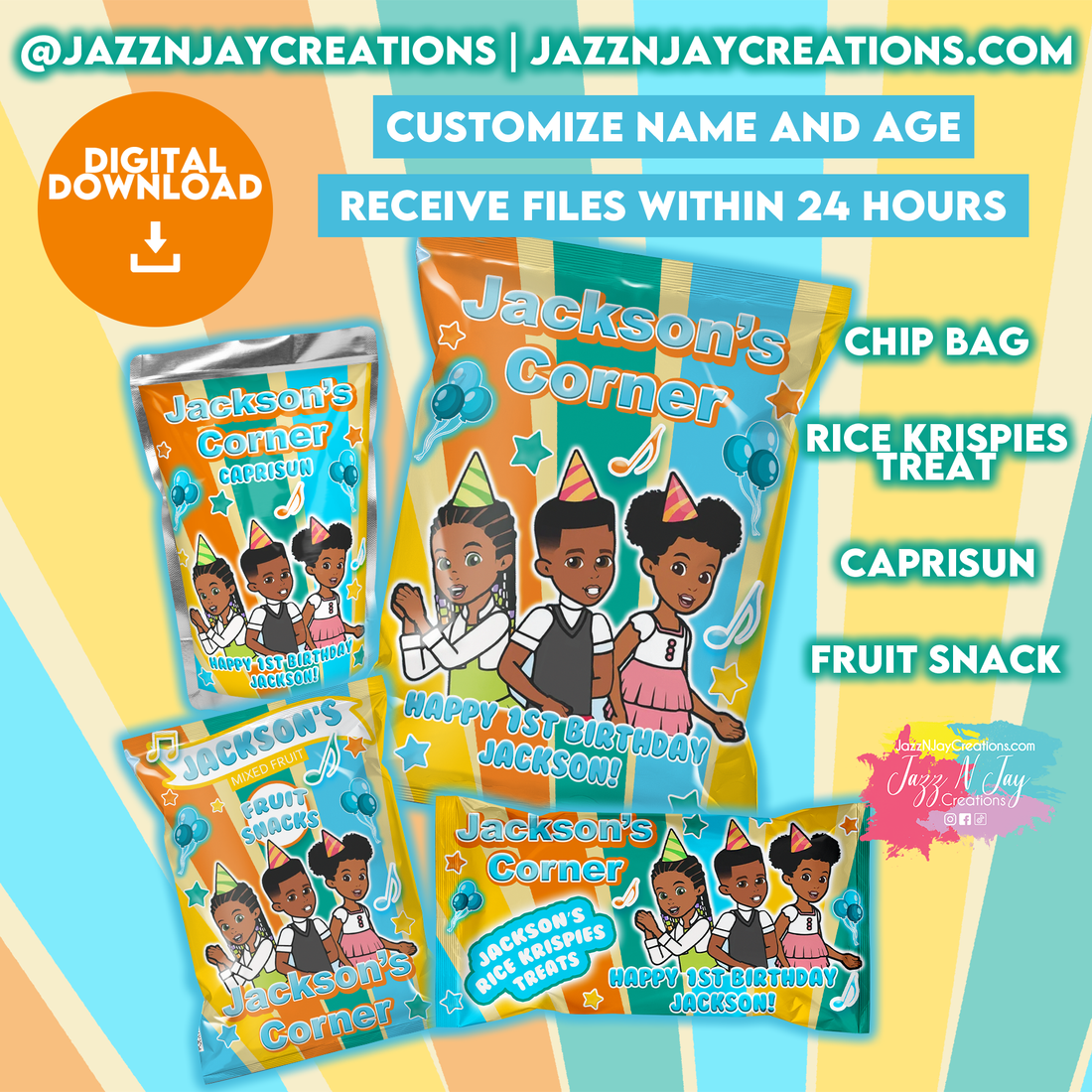 Gracie's Corner Party Bundle Girl - Digital Download – Jazz N Jay Creations